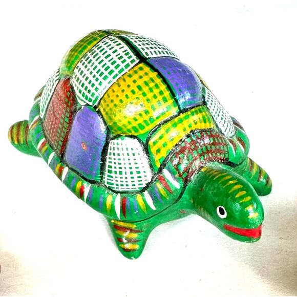 Handmade | Art | Mexican Hand Painted Terra Cotta Sea Turtle San Carlos ...